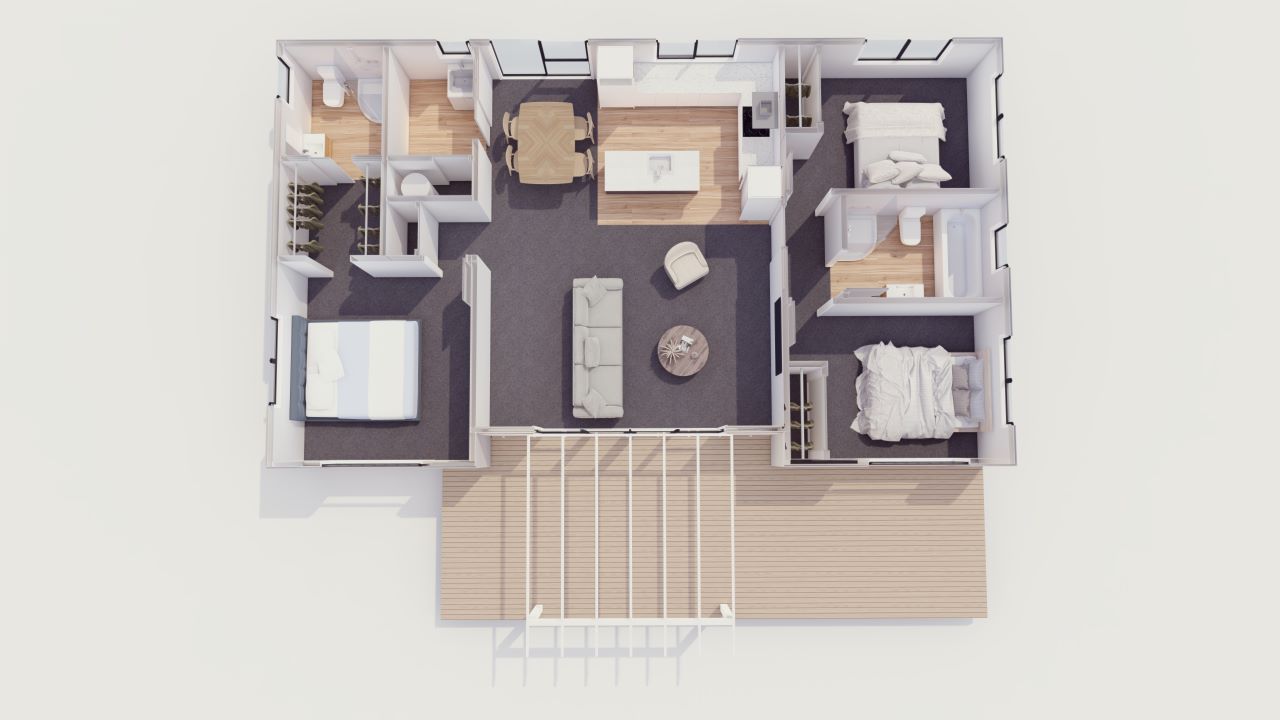 100m2 Island Kitchen | 3 Bedroom | Ezyline Homes